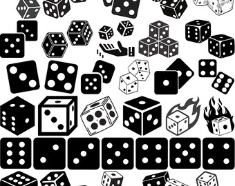 Dice SVG Bundle, Dice SVG Cut Files for Cricut, Gambling Svg, Casino ...