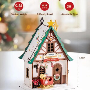 DIY Robotime Rolife Christmas Melody Tree 3D Wooden Puzzle Music Box ...