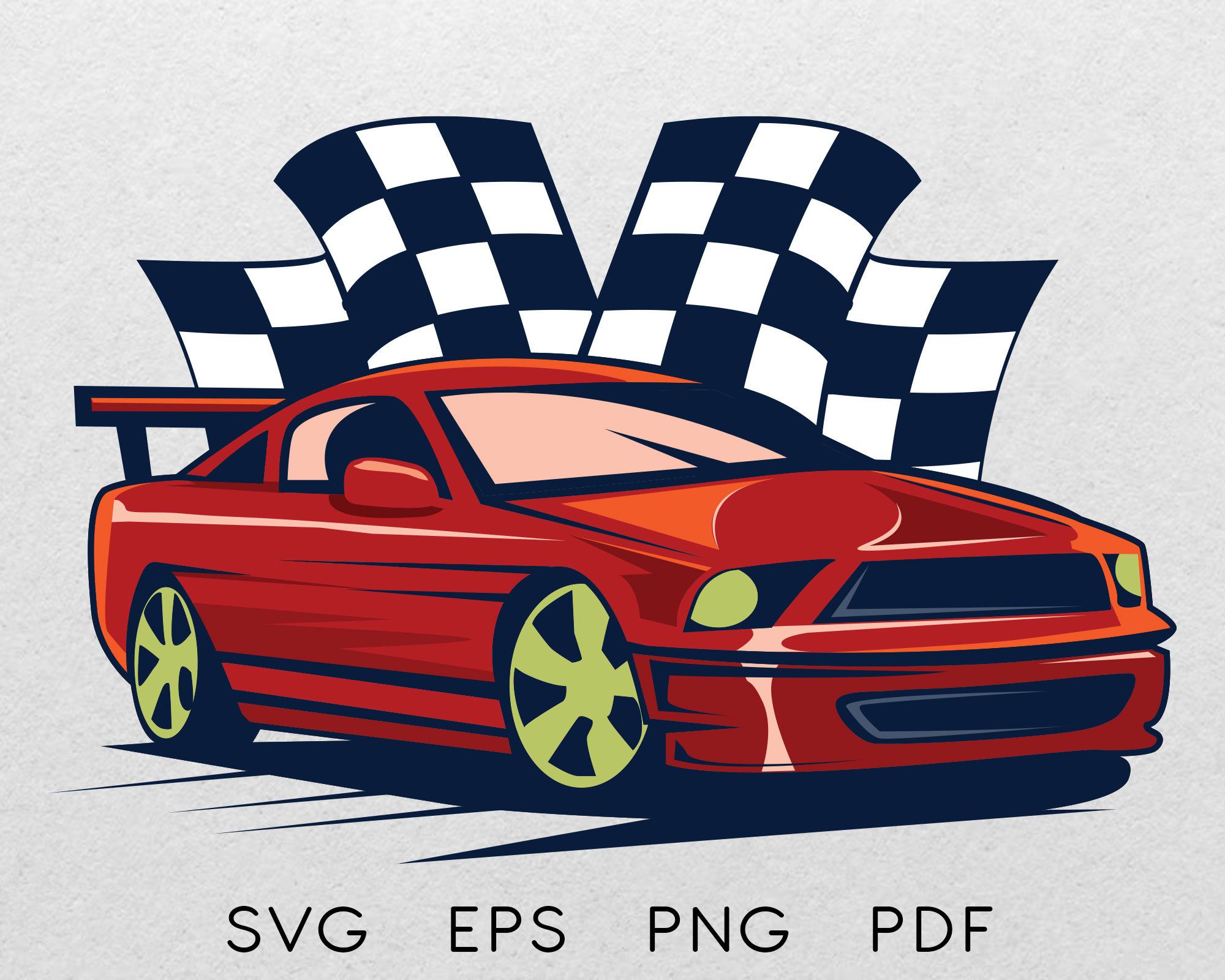 Race Car With Flags Svg, Checkered Race Flags Svg, Race Car Svg, Street ...