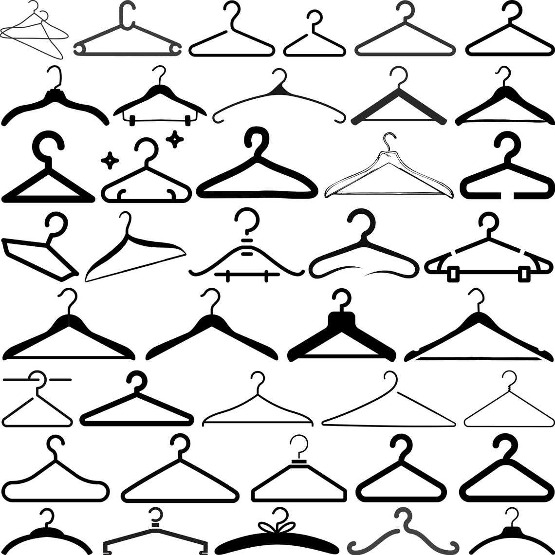 Hanger SVG Bundle, Hanger Vector, Wood Hanger Svg, Hangers Svg, Coat ...