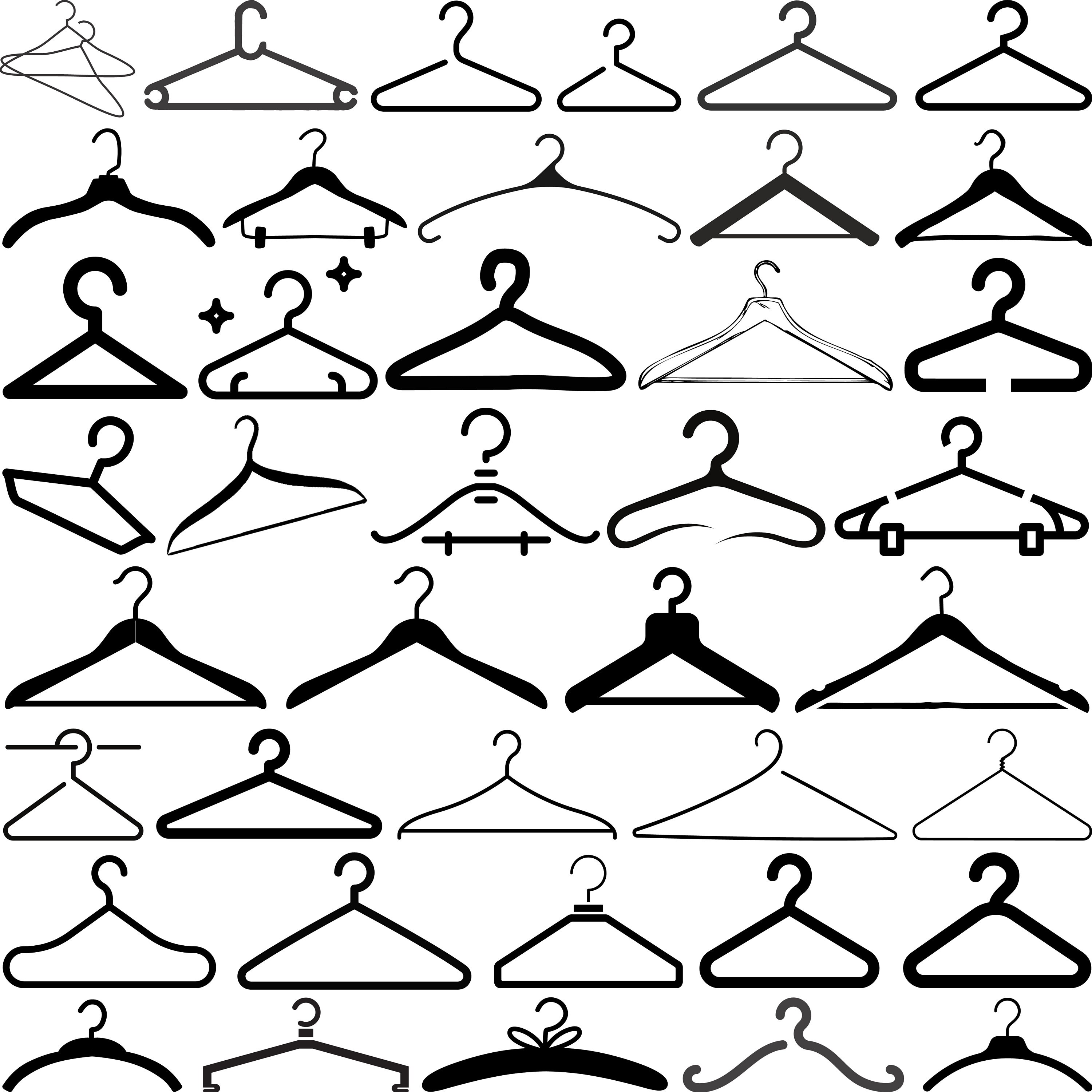 Hanger SVG Bundle, Hanger Vector, Wood Hanger Svg, Hangers Svg, Coat ...