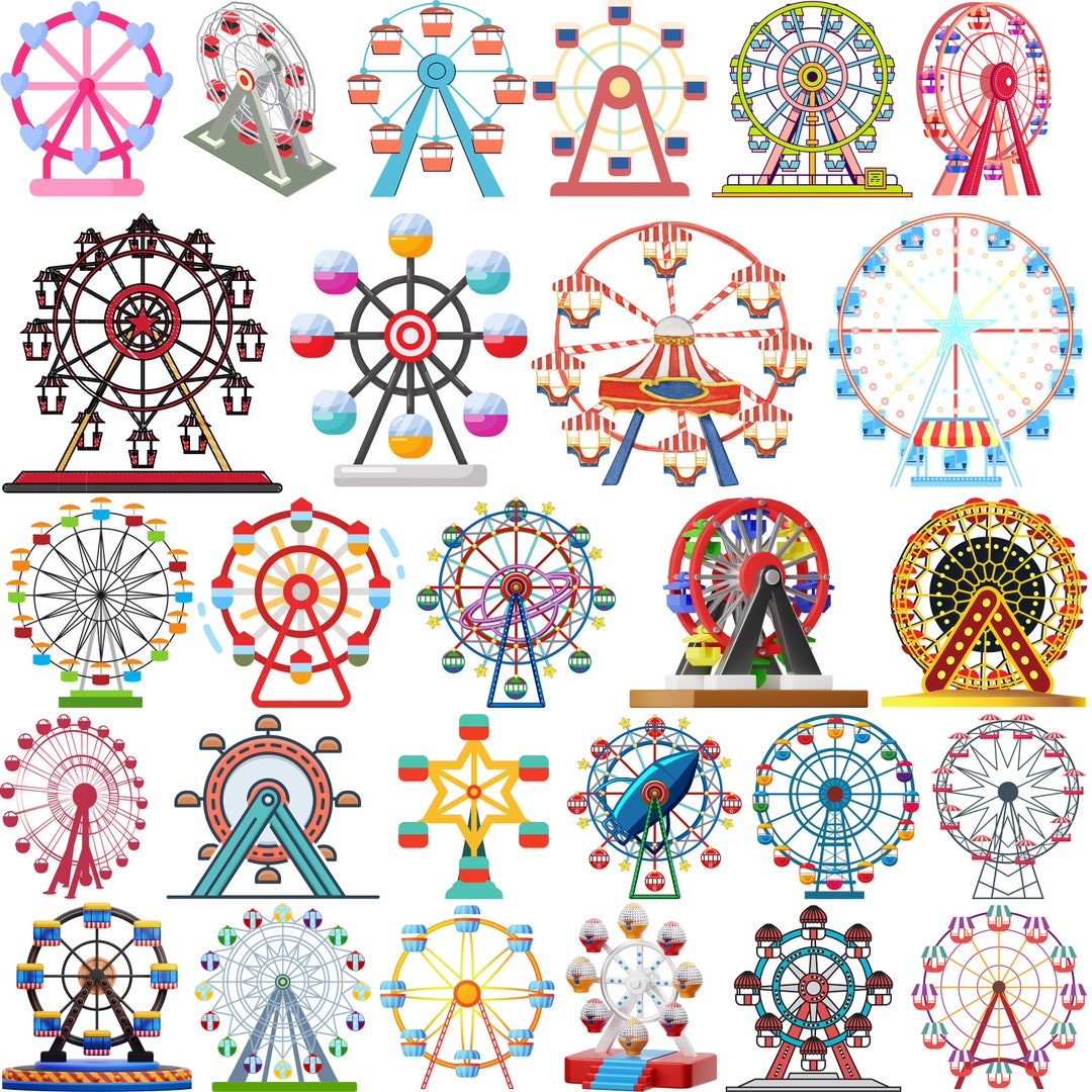 Ferris Wheel SVG Bundle, Ferris Wheel Vector, Ferris Wheel Cut Files ...