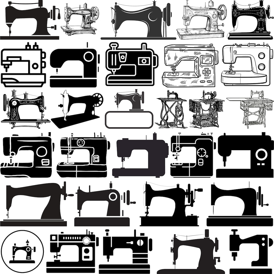 Sewing Machine Bundle Svg, Sewing Monogram, Sewing Clipart, Sewing ...