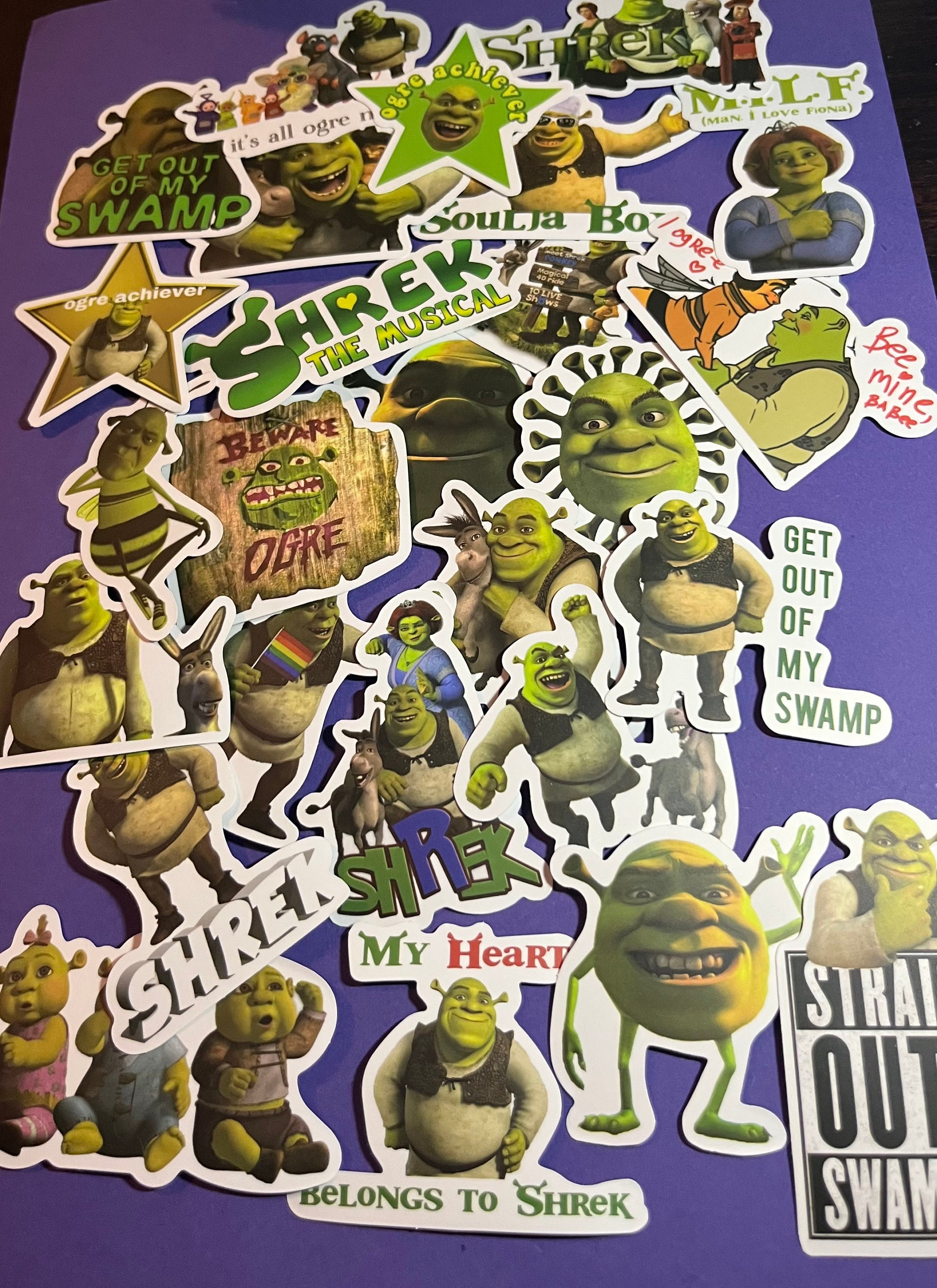 Shrek Stickers A Selection of 5 Stickers - Etsy UK