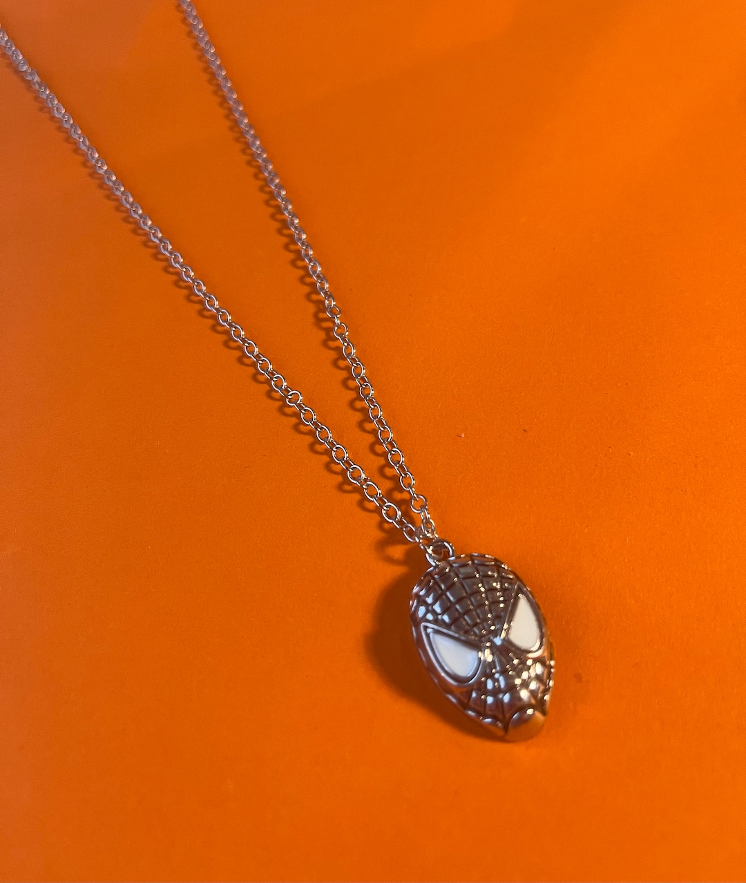 Marvel’s Spiderman Face Necklace - Peter Parker Themed Necklace - Etsy