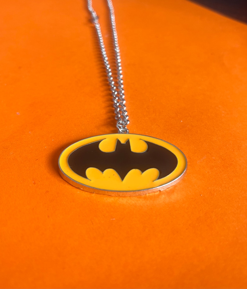 Dc's Batman the Dark Knight Bat Symbol Logo Necklace - Etsy