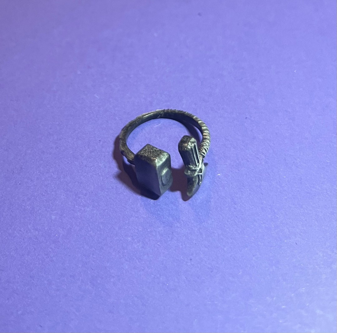 Marvel's Thor Hammer Ring - Mjolnir and Stormbreaker Adjustable Ring - Etsy