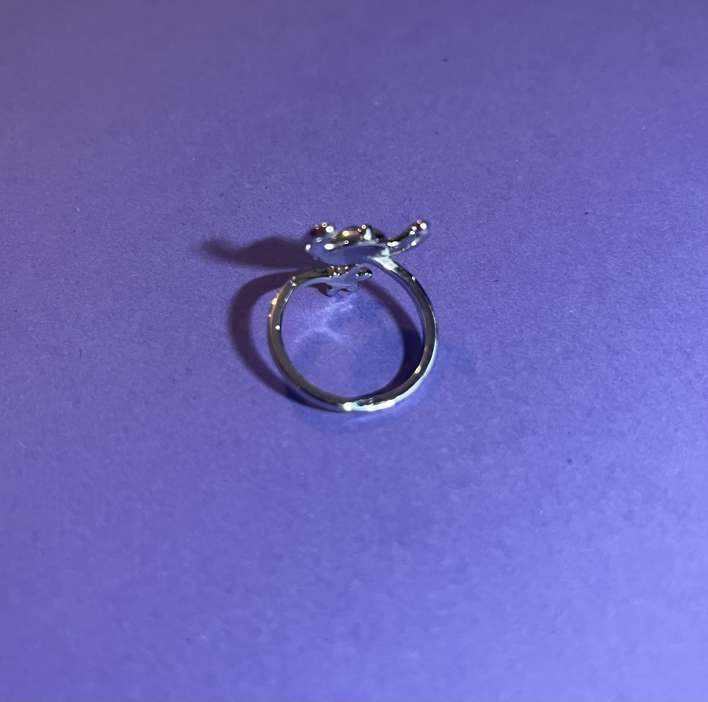 Disney's Lilo and Stitch Ring - Stitch Face Ring With Adjustable Sizing ...