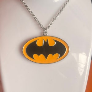 Dc's Batman the Dark Knight Bat Symbol Logo Necklace - Etsy