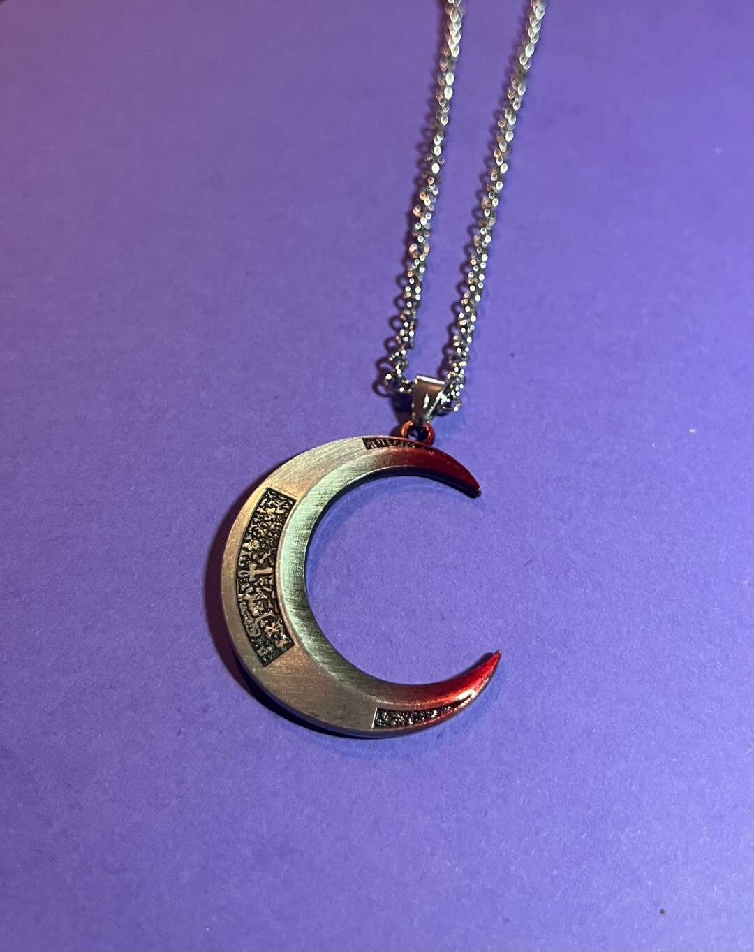 Marvel’s Moon Knight Marc Spector Crescent Dart Necklace - Moon Pendant ...