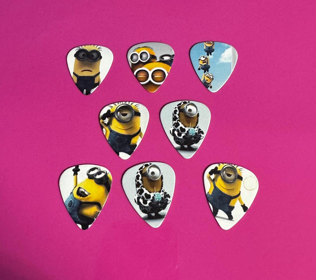 Despicable Me Minions Guitar Picks Plectrums - Set of 5 Picks - 0.71mm ...