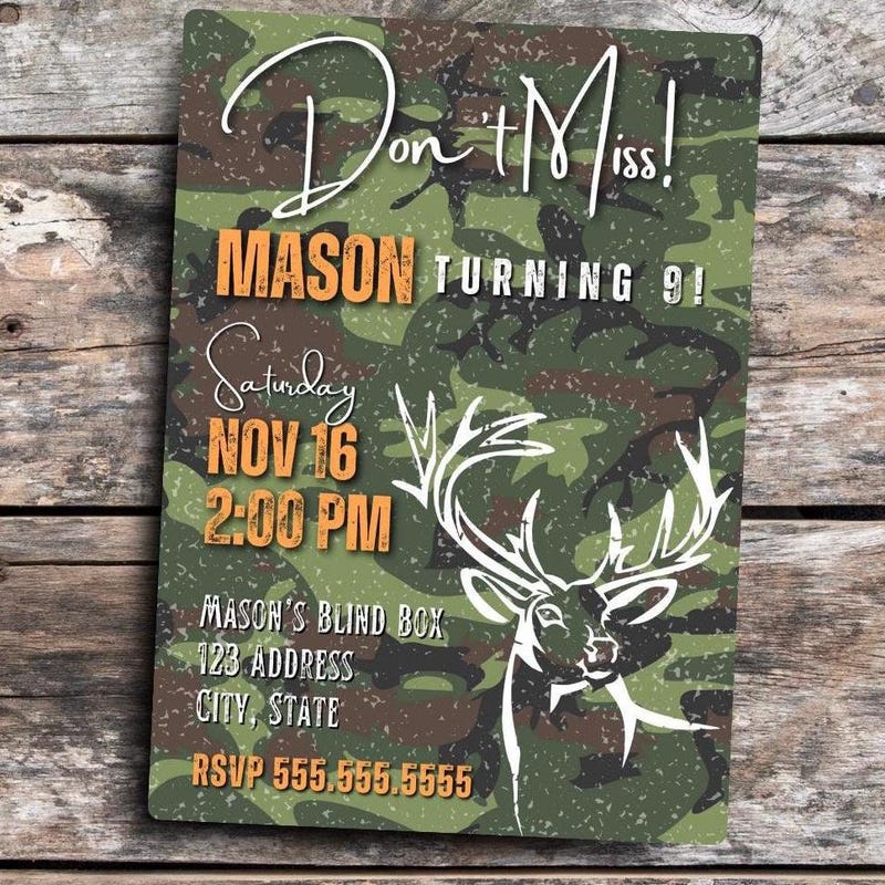 Orange and Camo Flyer - Etsy