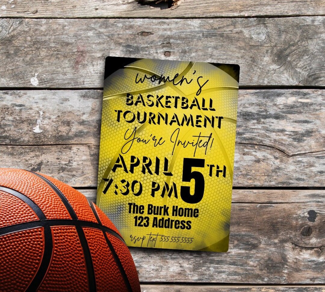 Women's Basketball Tournament Invitation Custom Digital Download ...