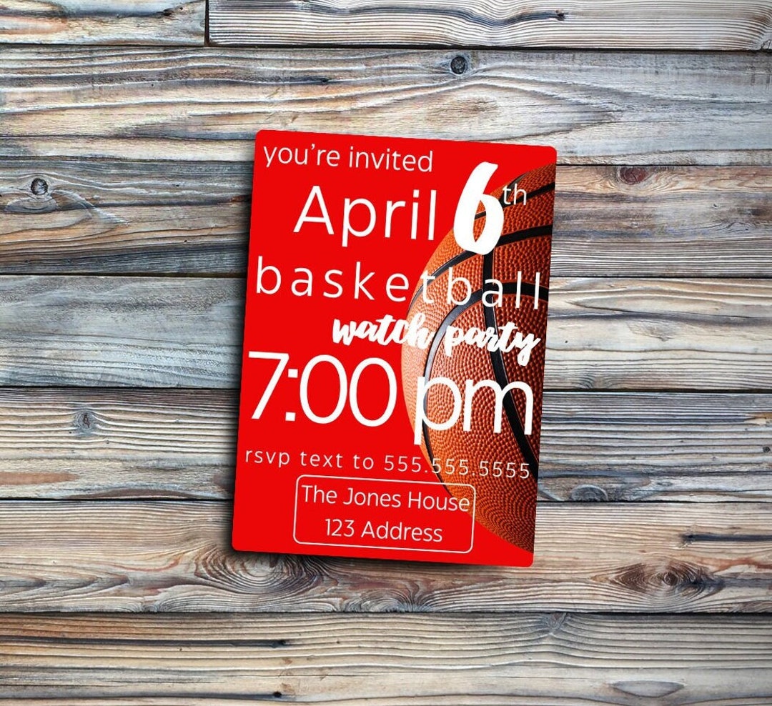 College Basketball Tournament Invitation Custom Digital Download NC ...