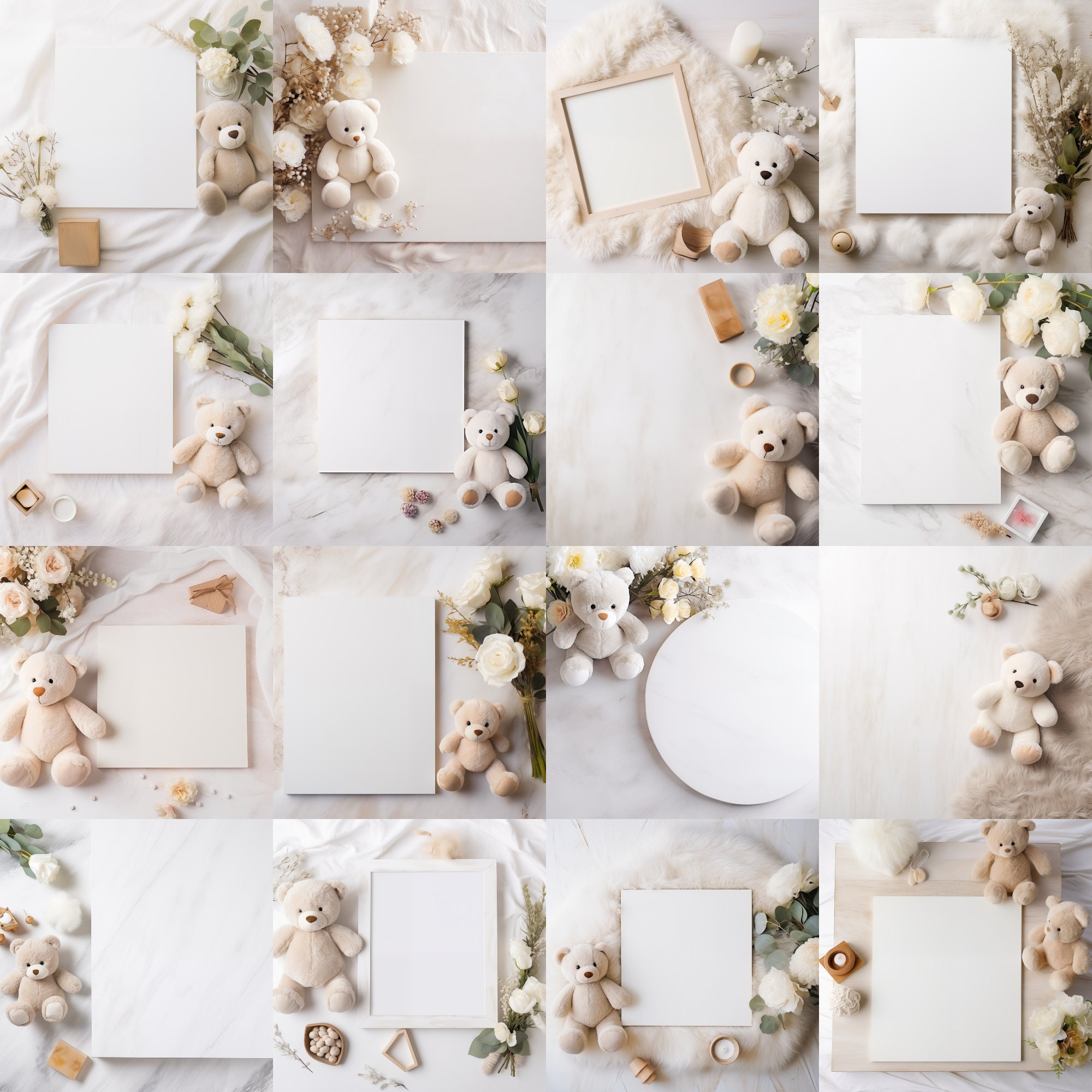 50 Childhood Background Mockup Baby Flat Lay Background Mockup Bundle ...