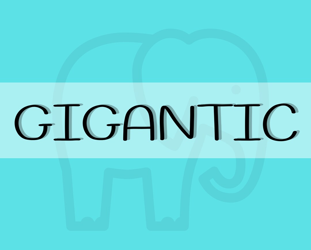 GIGANTIC Handwritten Font Hand Lettering Font Goodnotes - Etsy