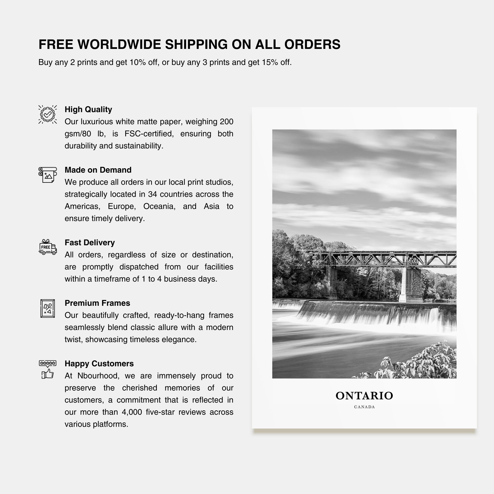 Ontario Wall Art, Ontario Wall Decor, Ontario Poster, Ontario Home ...