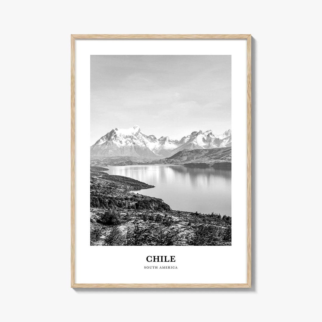 Chile Travel Poster: Torres Del Paine Photography Print - Etsy