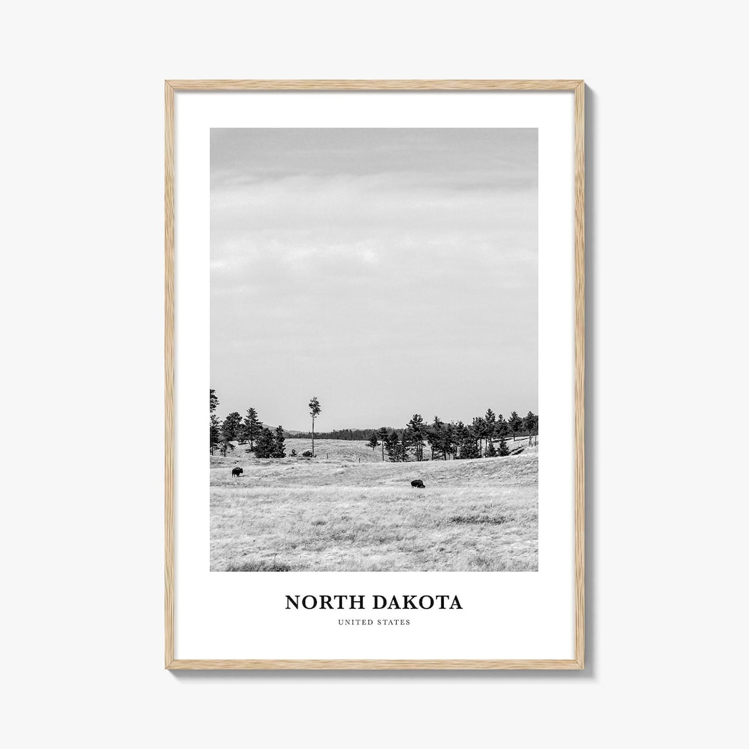 North Dakota Wall Art, North Dakota Wall Decor, North Dakota Poster ...