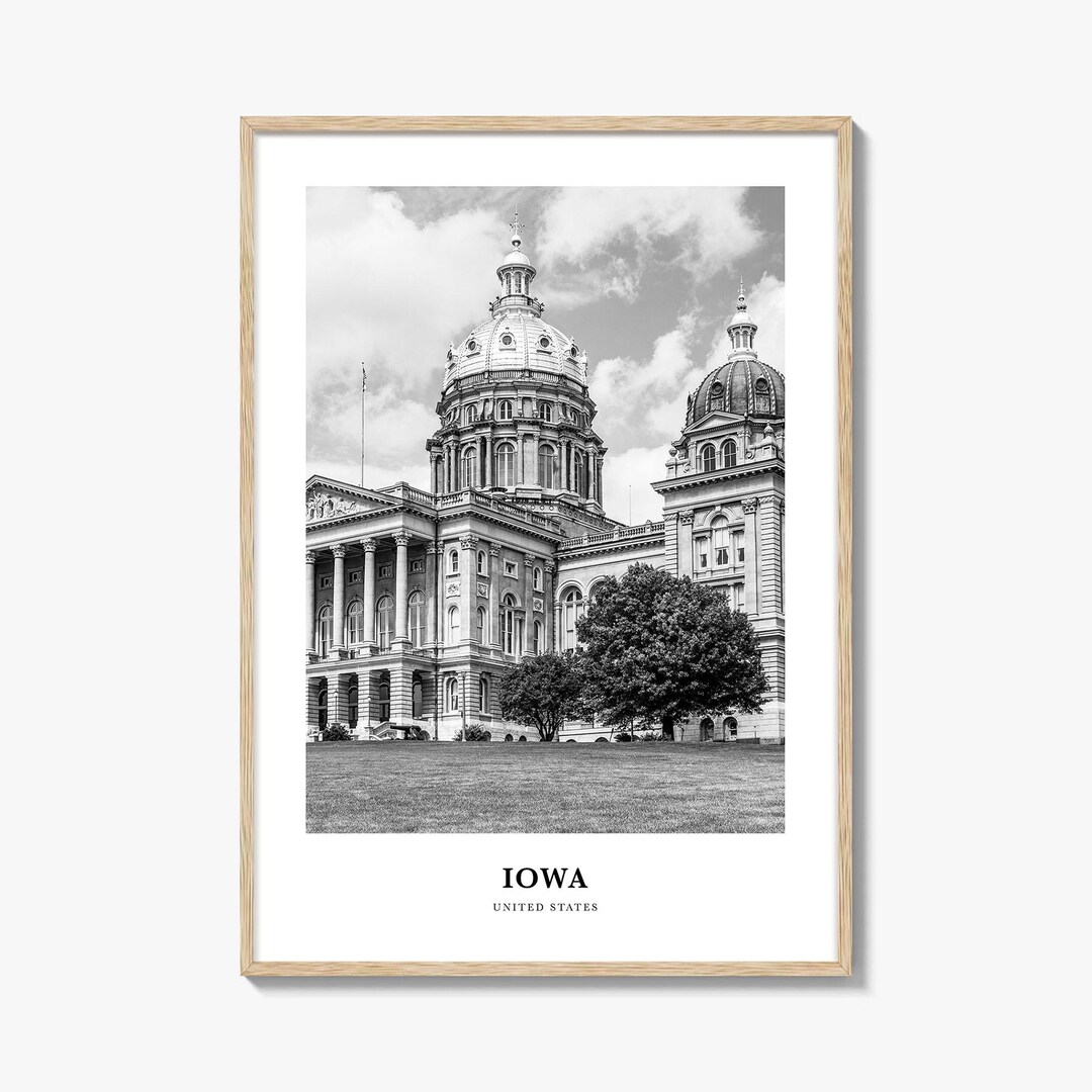 Iowa Wall Art, Iowa Wall Decor, Iowa Poster, Iowa Home Decor, Iowa ...