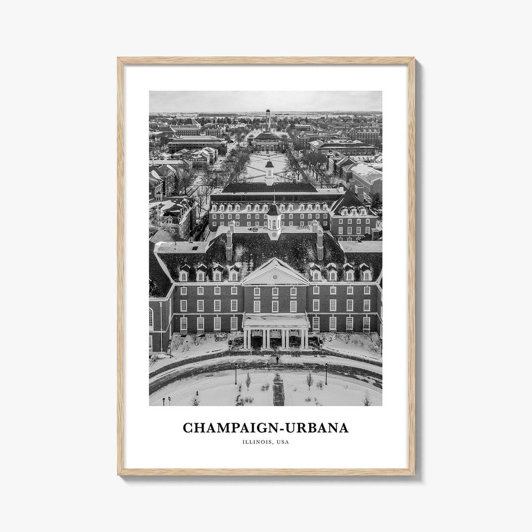 Champaign Urbana Wall Art, Champaign-urbana Wall Decor, Champaign ...