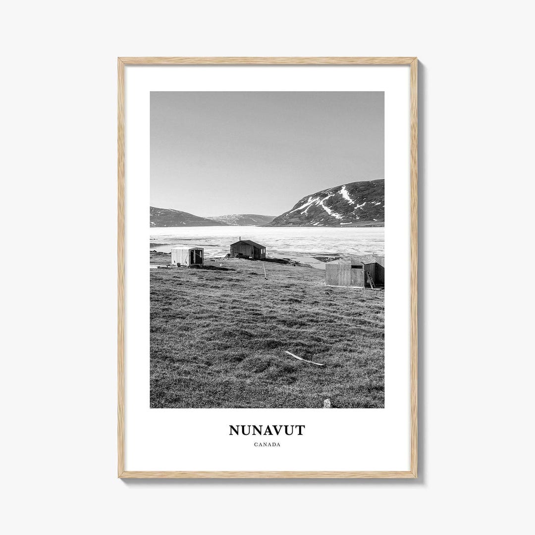 Nunavut Foto Druck Schwarz Weiß, Canada Poster, Arktis Wand Kunst ...