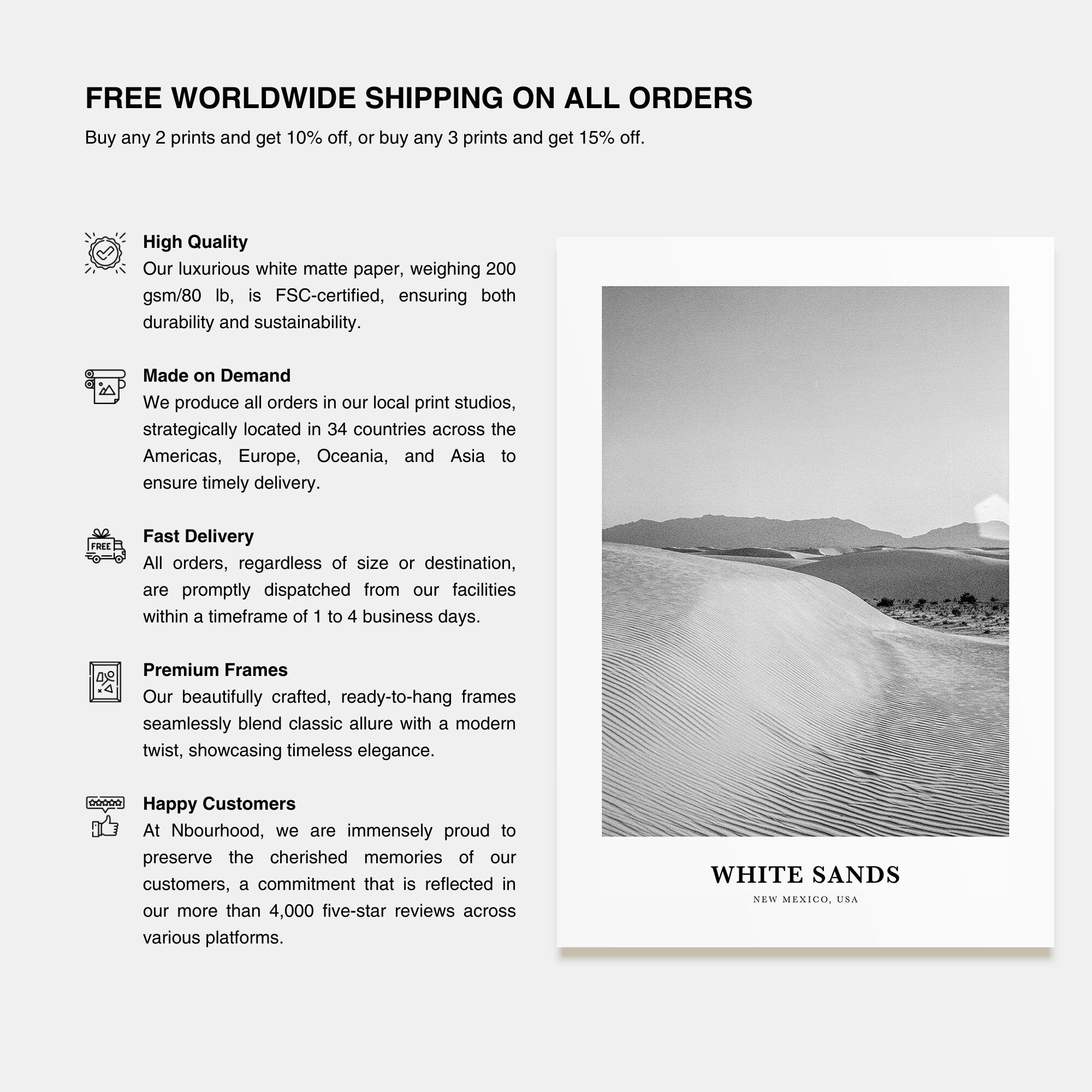 White Sands Wall Art, White Sands Wall Decor, White Sands Poster, White ...