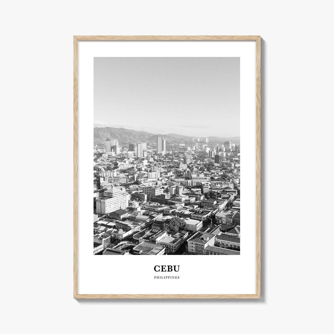 Cebu Photo Print Black and White, Philippines Poster, Visayas Wall Art ...