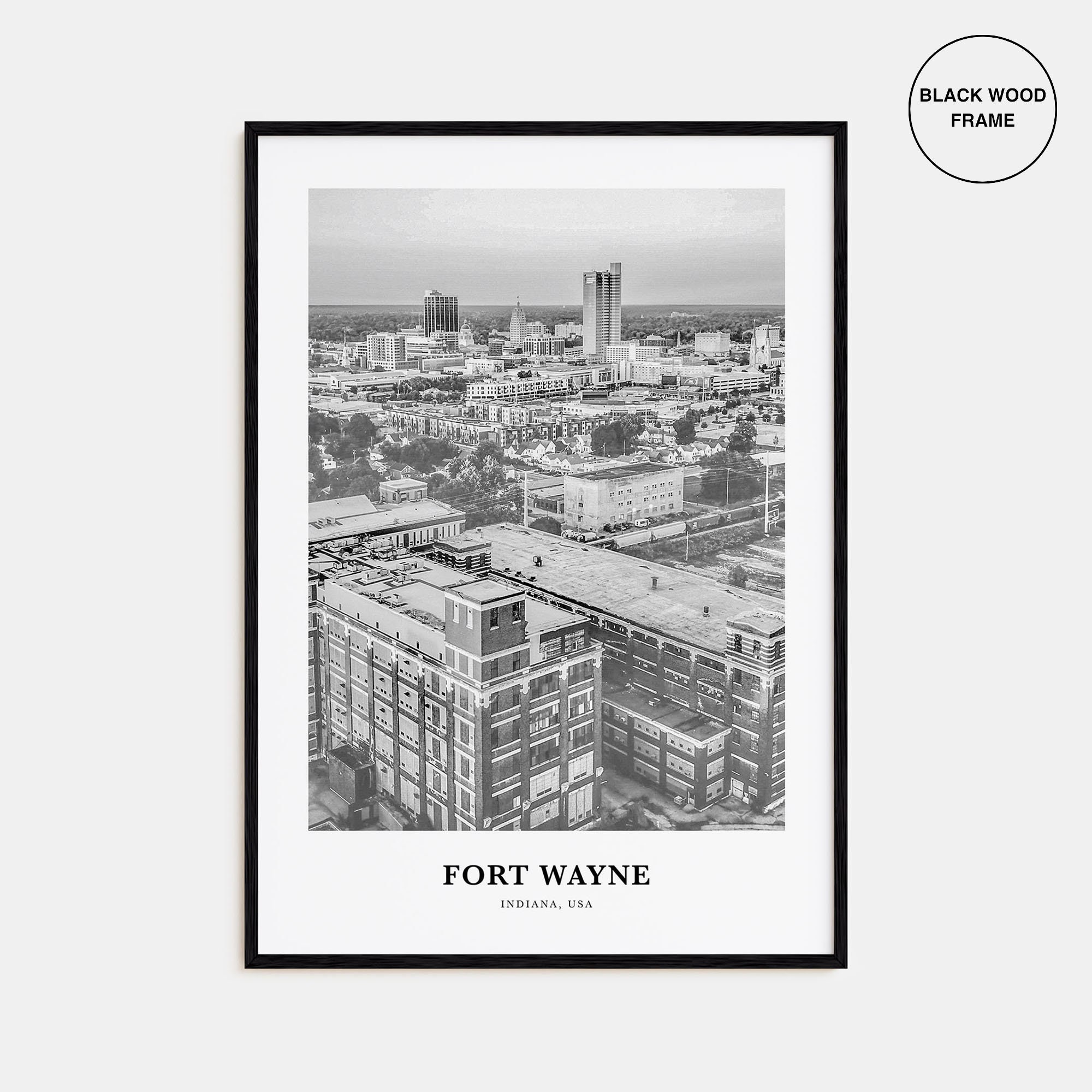 Fort Wayne Wall Art No 1, Fort Wayne Wall Decor, Fort Wayne Poster ...
