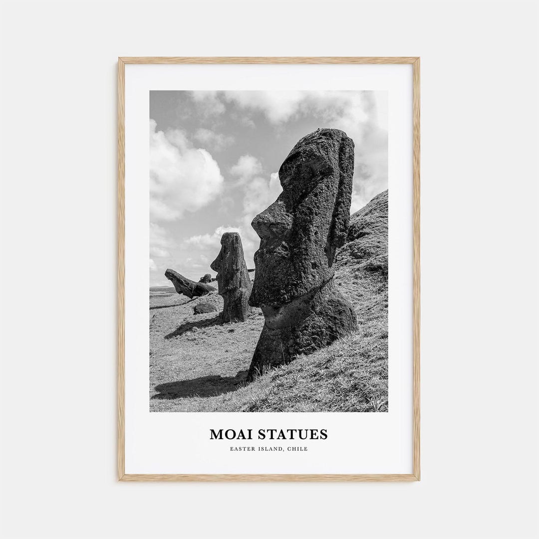 Moai Statues Wall Art, Moai Statues Wall Decor, Moai Statues Poster ...