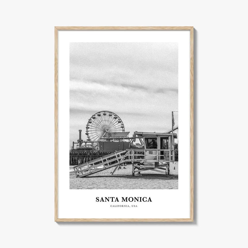 Santa Monica Poster - Etsy