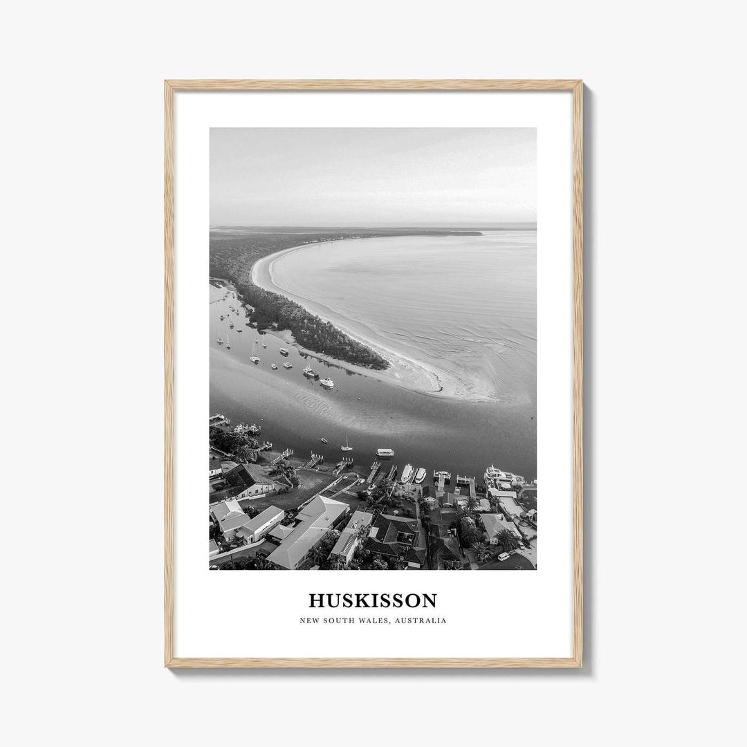 Huskisson Photo Print Black and White, New South Wales Poster, Jervis ...