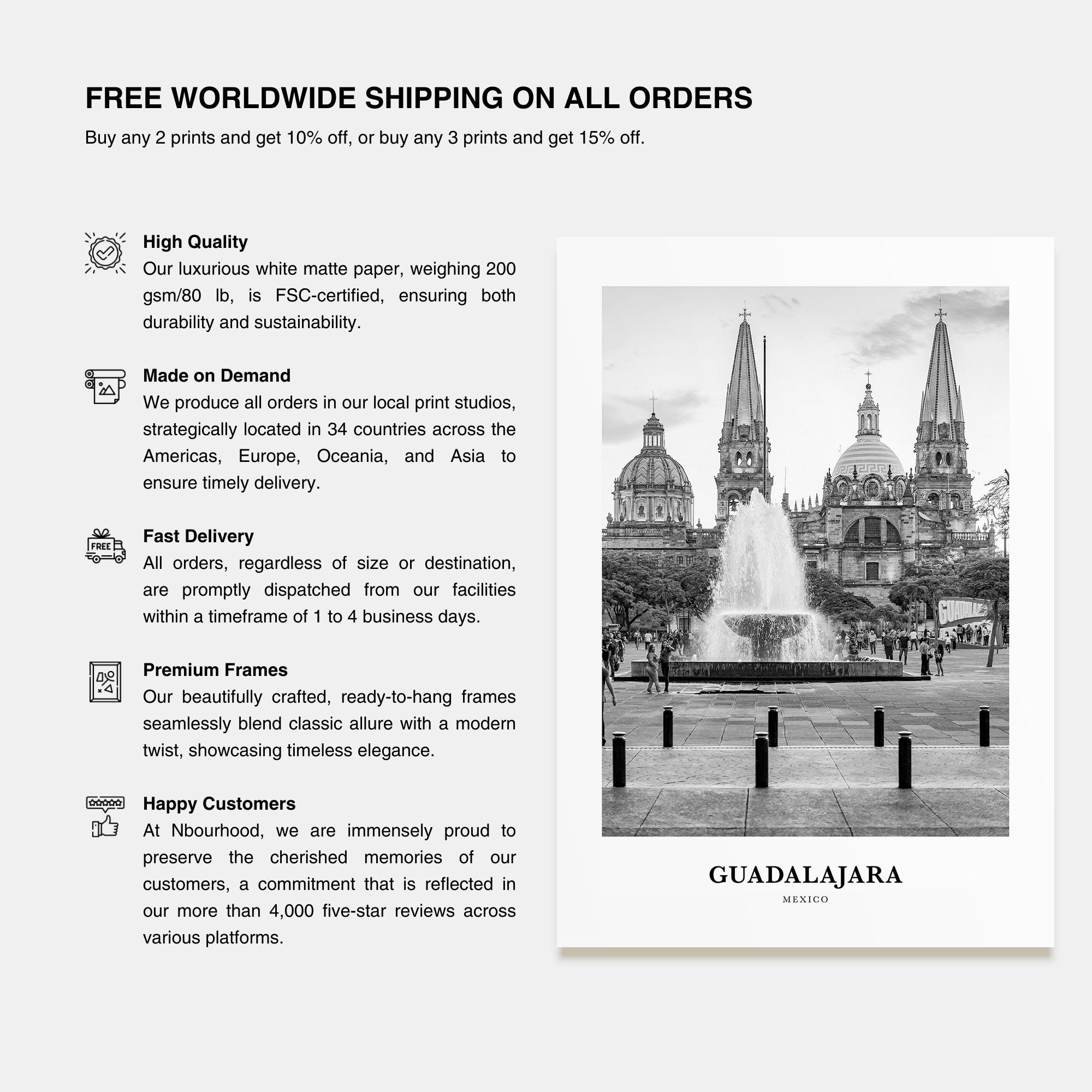 Guadalajara Wall Art No 1, Guadalajara Wall Decor, Guadalajara Poster ...