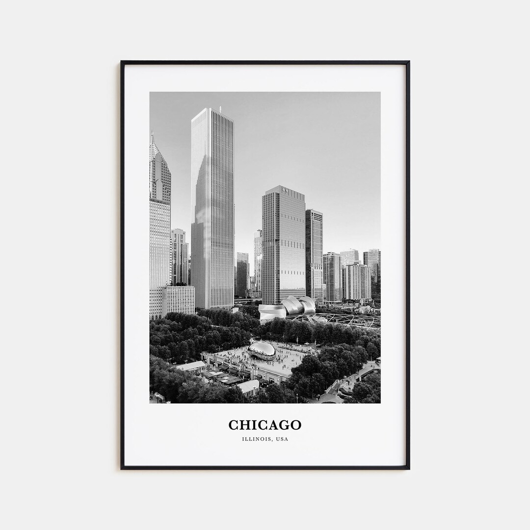 Chicago Wall Art No 2, Chicago Wall Decor, Chicago Poster, Chicago Home ...