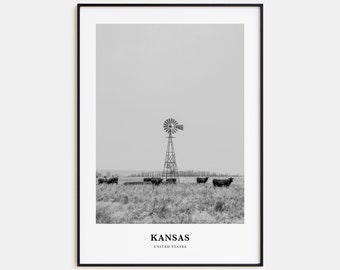 Kansas Wall Print Kansas Poster Kansas Photography Kansas Decor Kansas ...