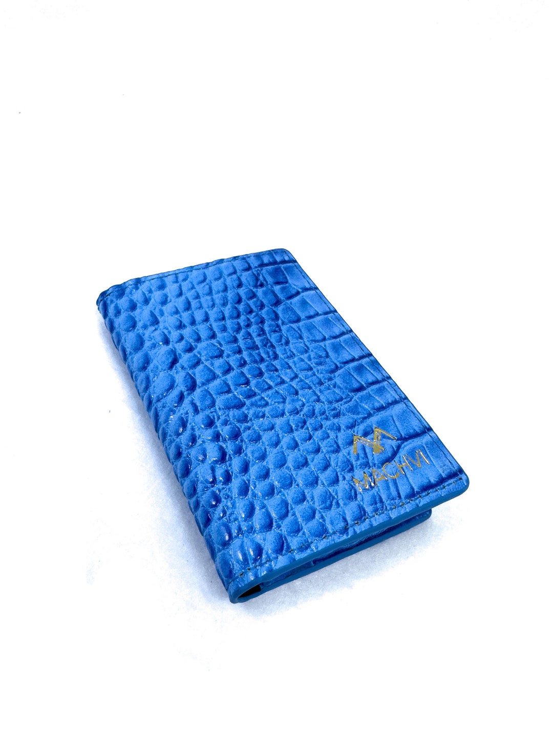 Machvi Card Holder Blue Gold - Etsy