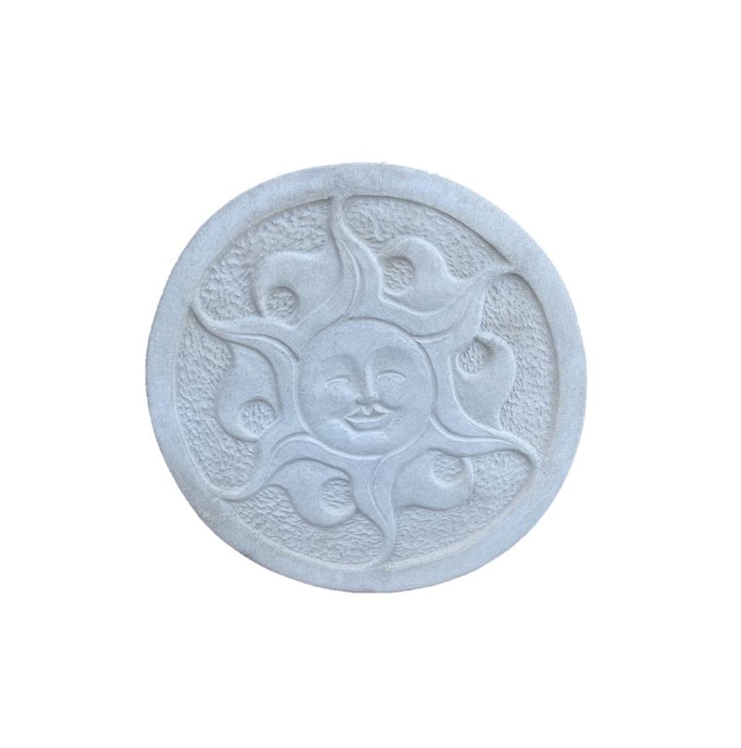 Sun Face Plaque Concrete Statue - Natural Concrete - Etsy