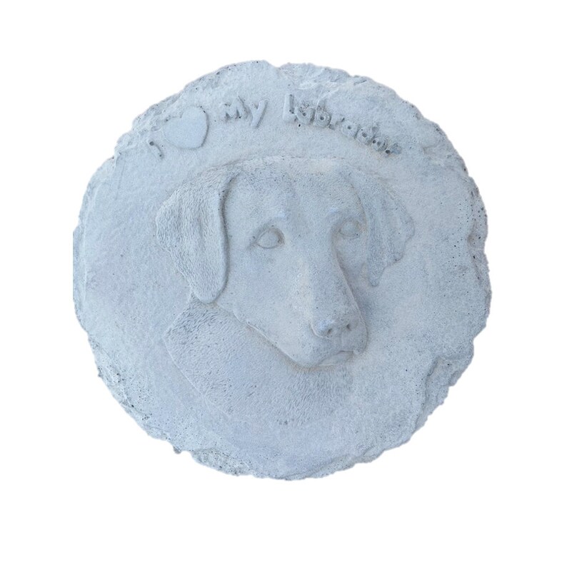 I Love My Labrador Plaque Concrete Statue - Natural Concrete - Etsy
