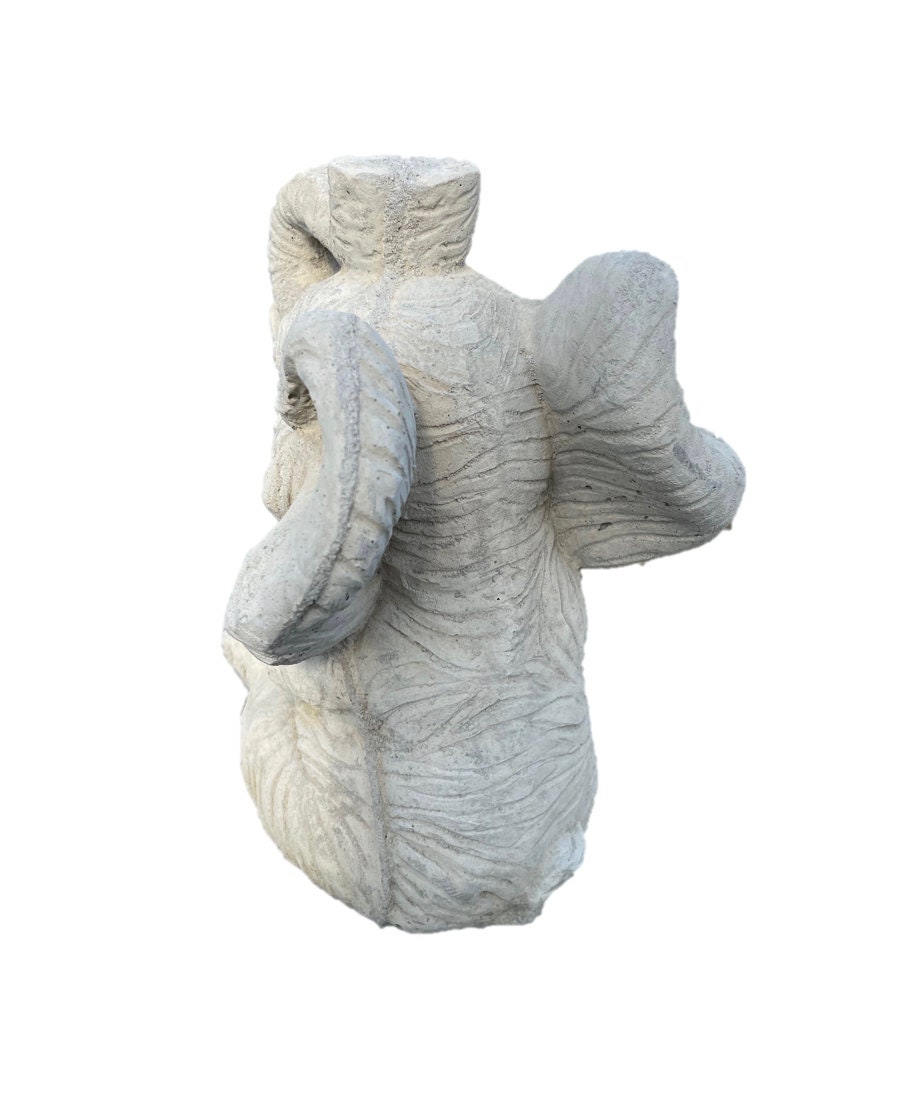 Sitting Elephant Concrete Statue - Natural Concrete - Etsy