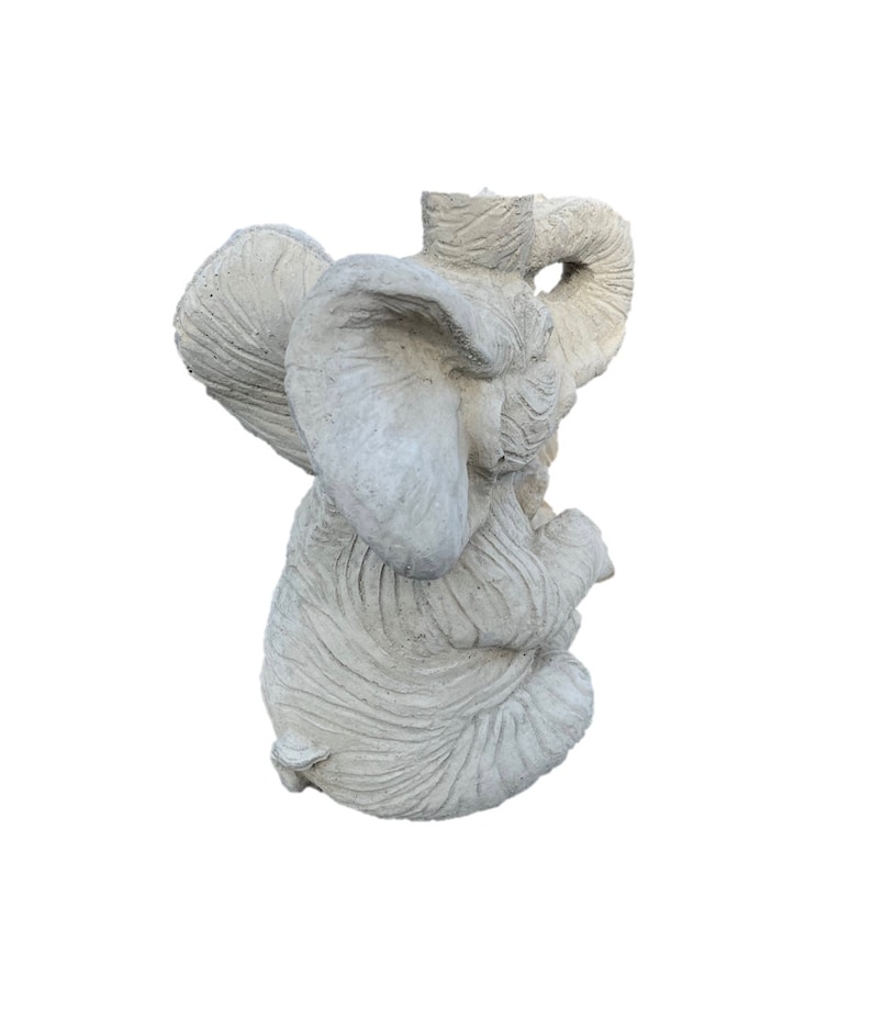 Sitting Elephant Concrete Statue - Natural Concrete - Etsy
