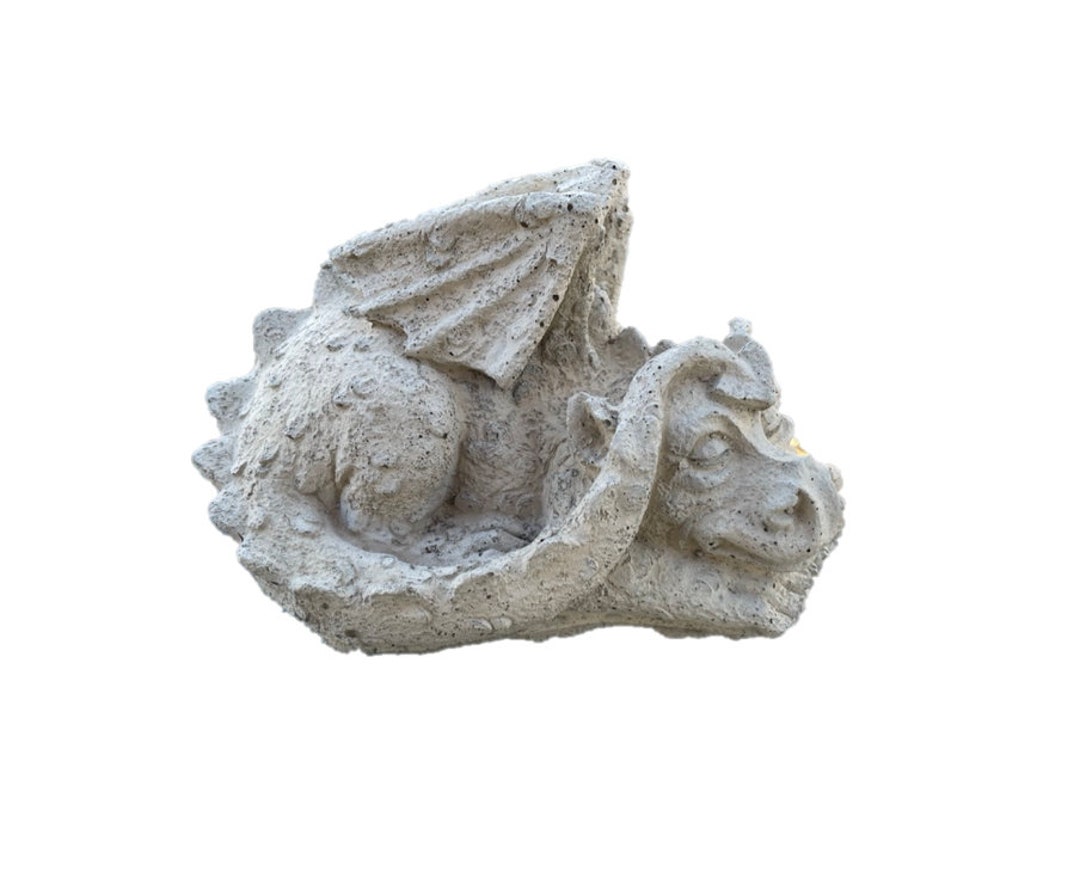 Laying Dragon Statue,extra Small - Concrete Statue - Etsy