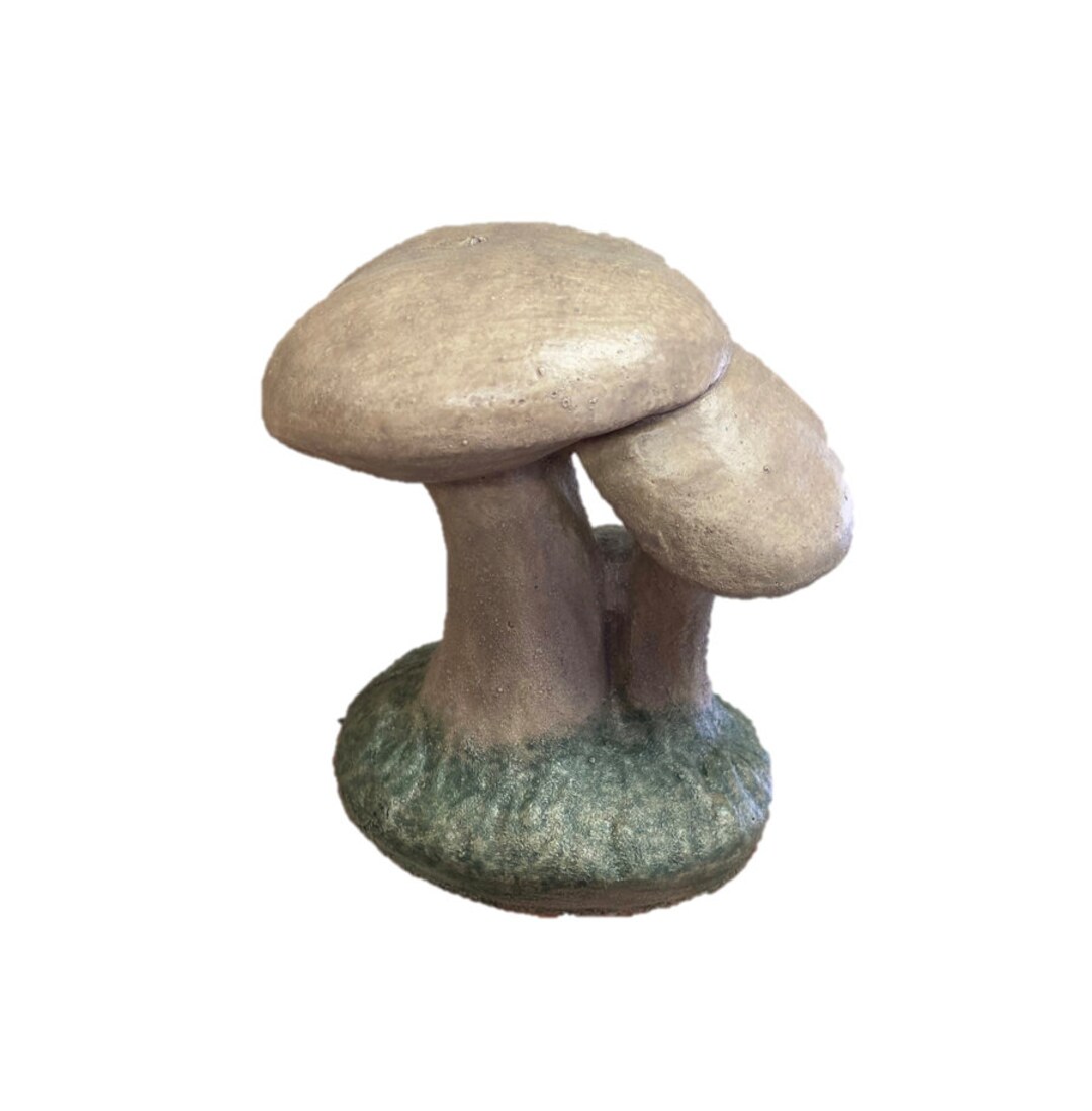 Small Mushroom Concrete Statue Natural Concrete Water-based - Etsy