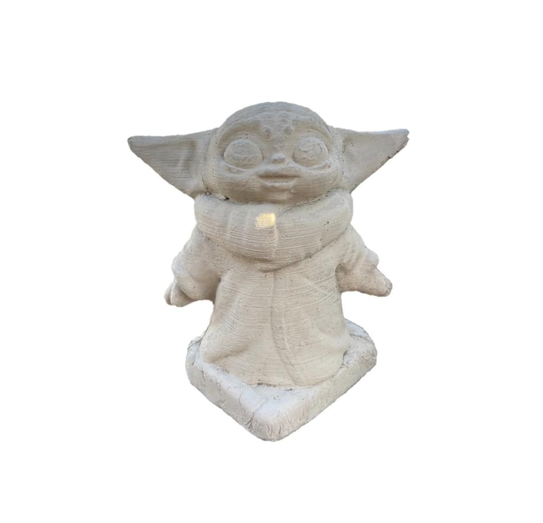 Grogu, the Child, Baby Yoda Concrete Statue 9" - Natural Concrete - Etsy