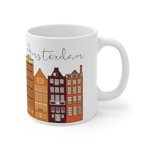Amsterdam Coffee Mug, Cute Amsterdam Houses Mug, Amsterdam Gift ...