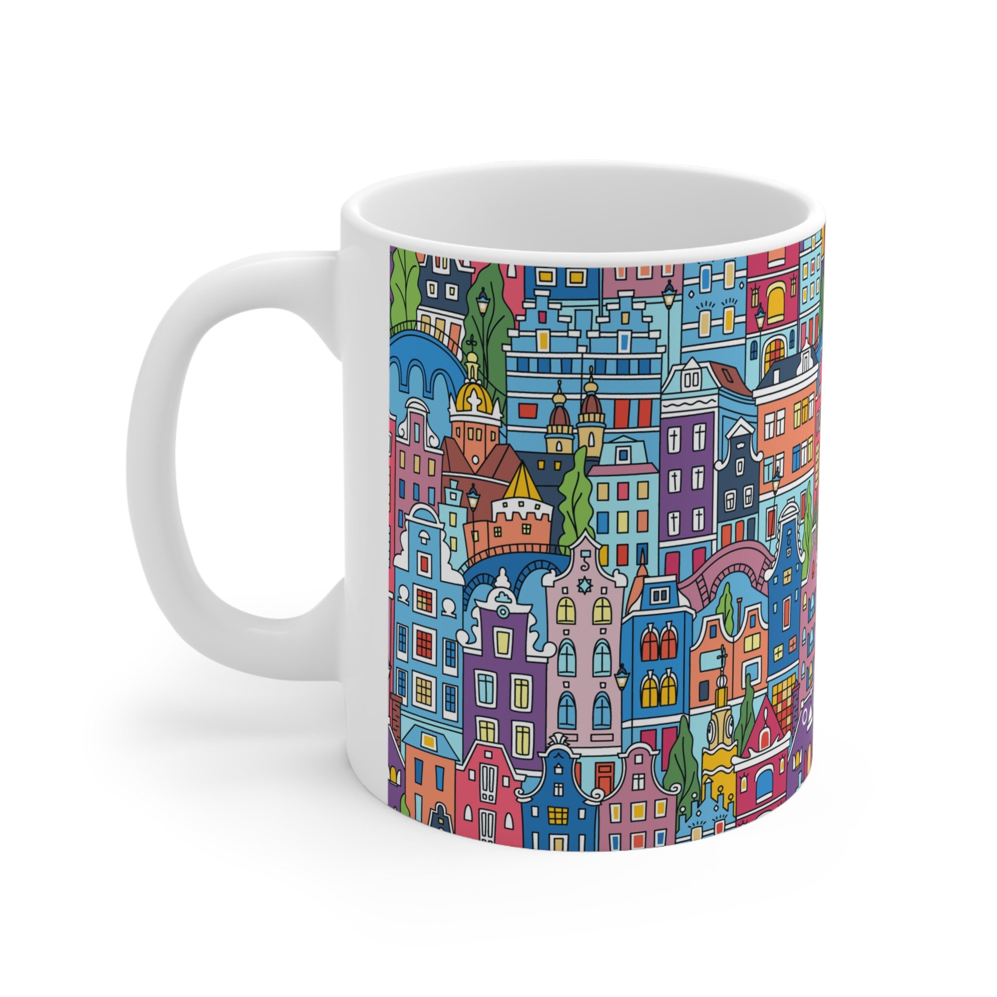 Amsterdam Coffee Mug, Cute Amsterdam Houses Mug, Amsterdam Gift ...