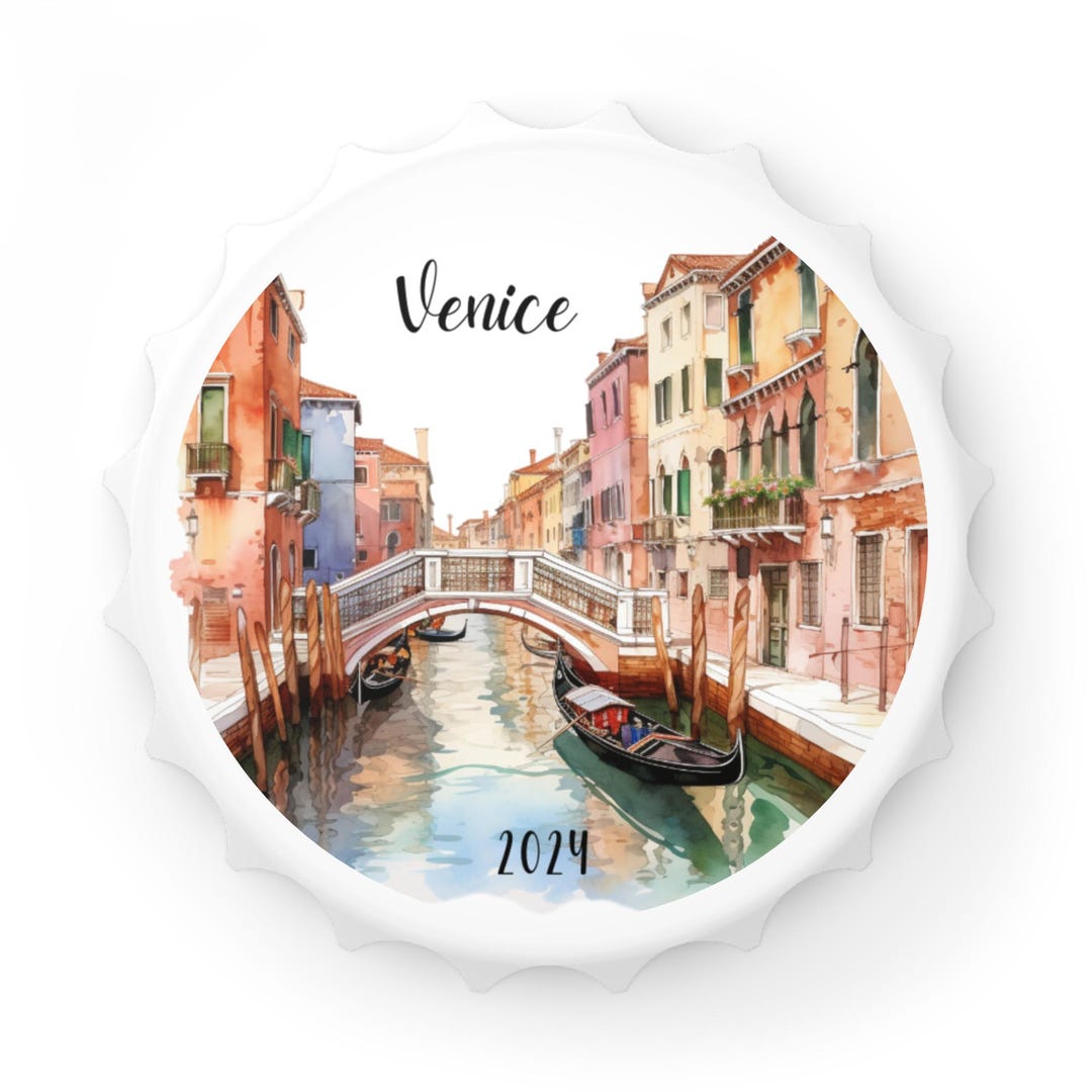 Custom Venice Italy Magnet Souvenir, Venice Gift, Italy Trip Bottle ...