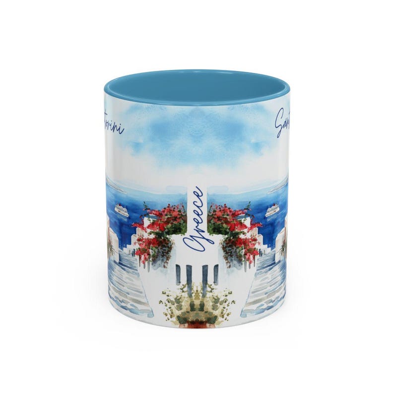 Santorini Mug, Greece Mug ,accent Coffee Mug, 11oz - Etsy