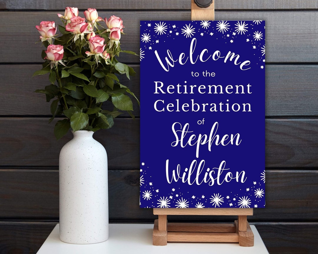 Personalized Retirement Party Welcome Sign, Printable Retirement ...