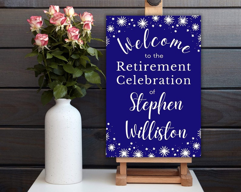Personalized Retirement Party Welcome Sign, Printable Retirement ...