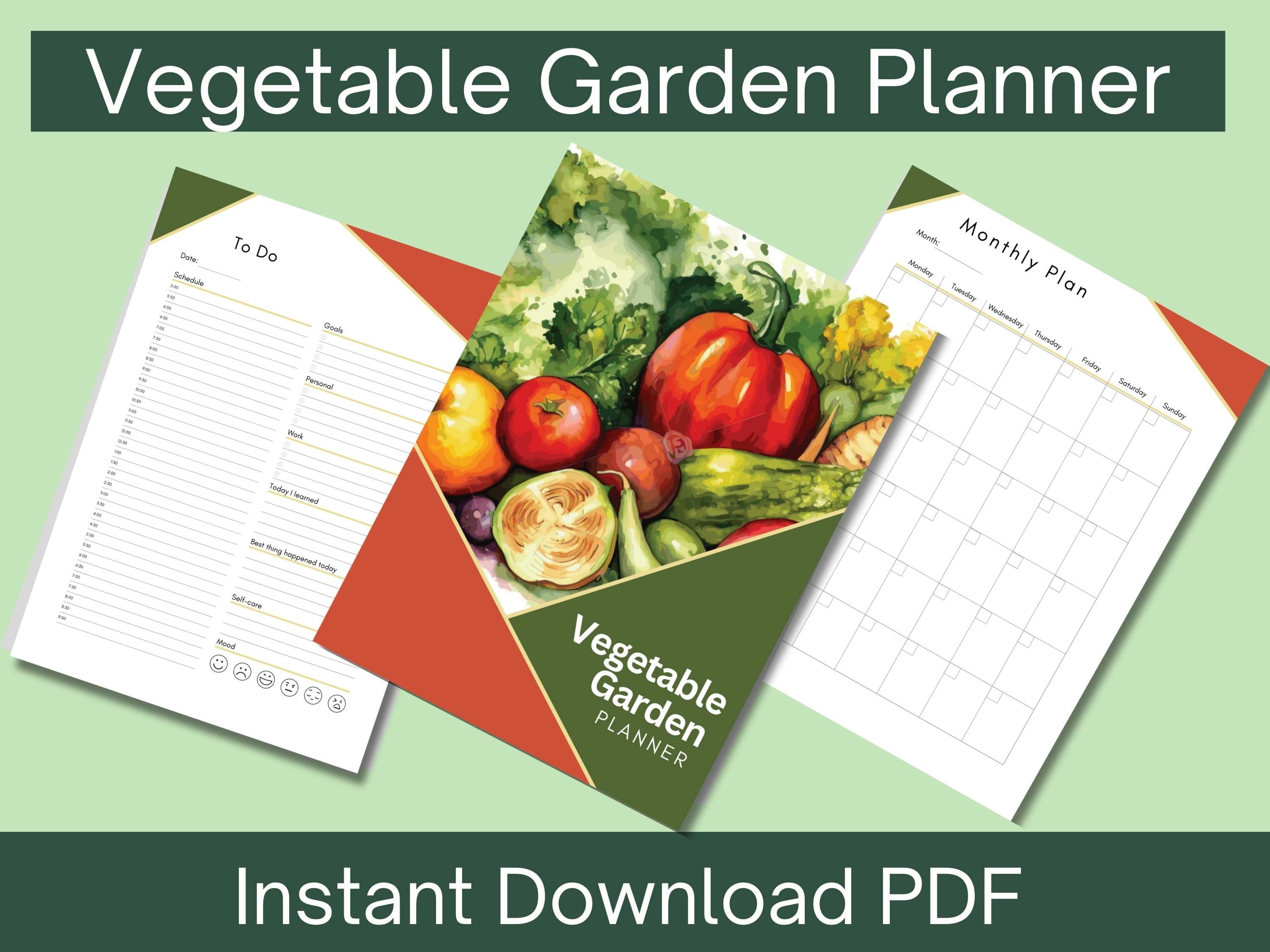 Printable Vegetable Garden Planner, Garden Journal, Vegetable Garden ...